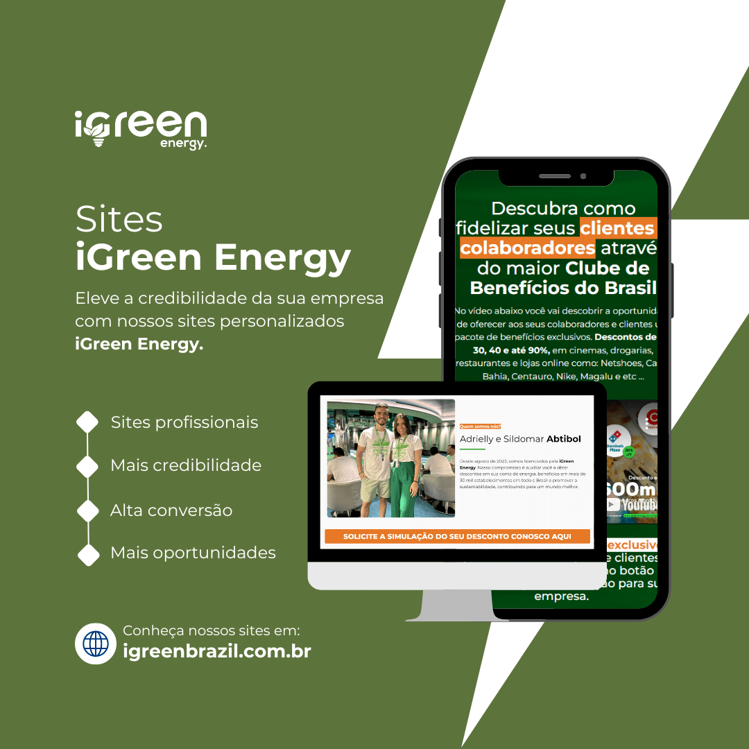 Eleve a credibilidade do seu negócio com nossos Sites | iGreen Energy